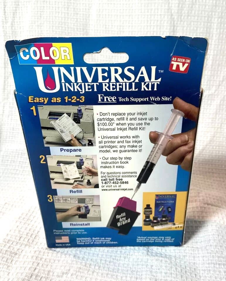 Universal Printer Inkjet Refill Kit Color Cartridge Injector Syringe ...