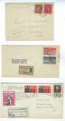 Three Mexico Envelopes, to United States, Two Airmail, one 1895 | eBay