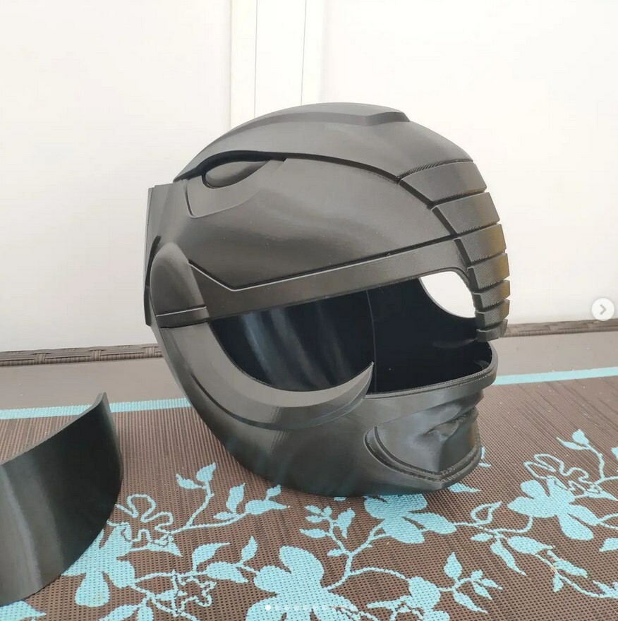 Black Power Ranger Motorcycle Helmet The Black Mighty Morphin Power