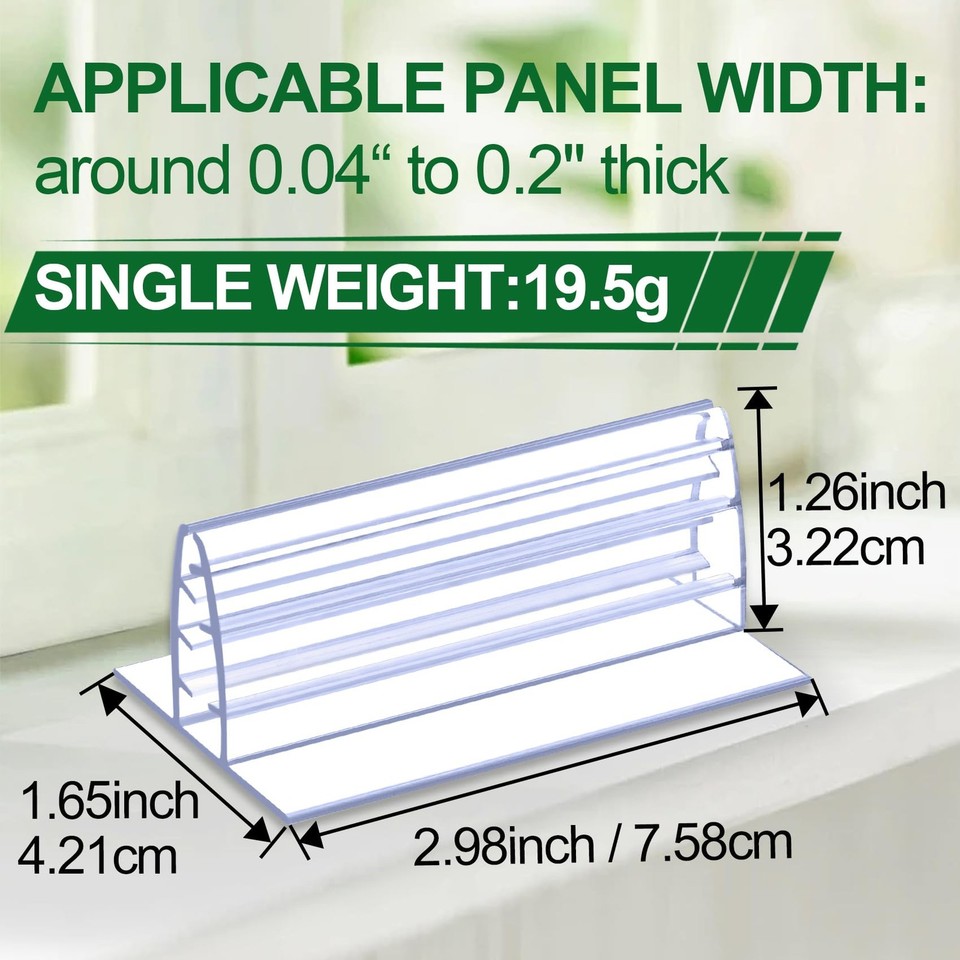 6 PCS Sneeze Guard Holder Self-Adhesive Acrylic Panels Name Tag Holders ...