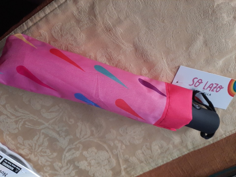 So Lazo Umbrella Pink Cloud 40”x40”x12” Automatic Open Button LGBTQIA+ ...