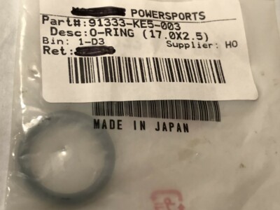 NOS Honda ATC250 CB92 CBX GL1200 TRX250 XL350 XR350 O-Ring 91333-KE5 ...