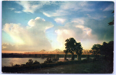 Postcard AR Eastern Gateway to Arkansas Bridge Across the Mississippi ...