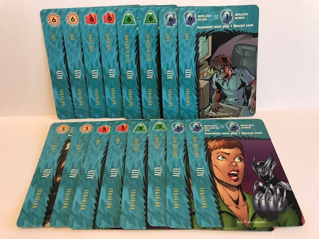 Overpower Image Card Game (25) 13 Different Ally & Teamwork Cards ...