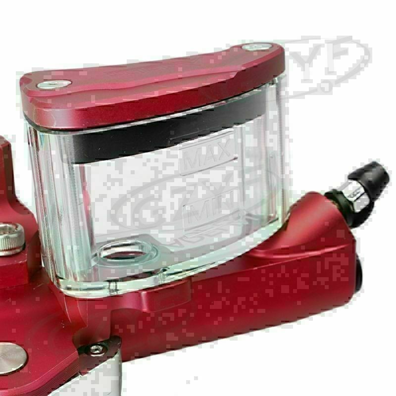 17mm Right 7/8" Brake Master Cylinder Clutch Fluid Reservoir Levers Red ...