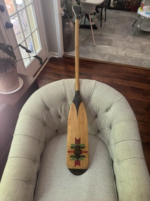 Vintage Native Tribal Pattern Boat Oar Lake house Mountain Cabin Decor ...