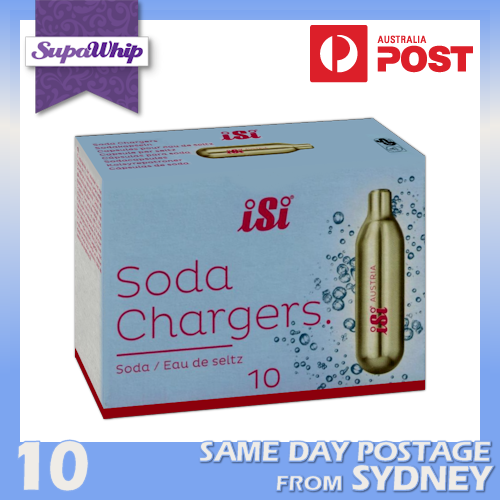 10 CHARGERS ISI SODA BULBS CO2 10 PACK X 1 SYPHON CARBON DIOXIDE WATER ...