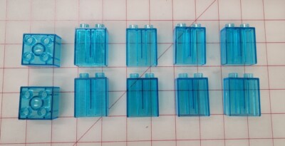 Lego Duplo Lot of 10 Clear Translucent Blue Ice Brick Blocks Rare | eBay
