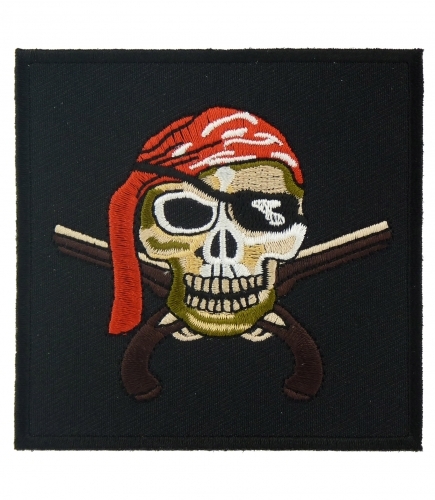 Pirate Skull & Guns Square Patch, Pirate Skull Patches | eBay