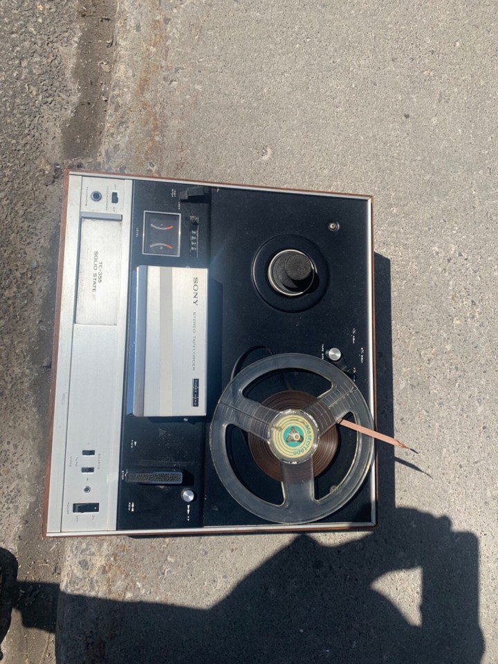 Vintage Sony TC-355 Stereo 7" Three Head Reel-To-Reel Tapecorder Player ...