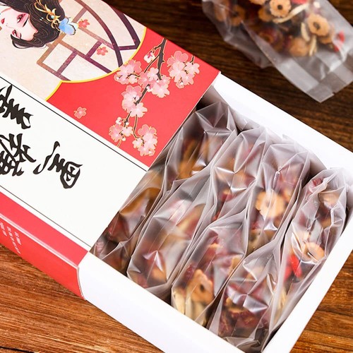Black Sugar Ginger Tea Red Dates Goji Berries Longan and Osmanthus Tea ...