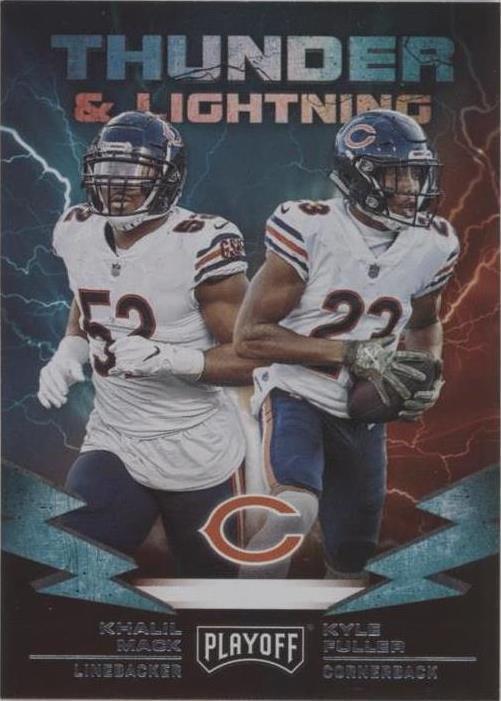 2019 Panini Playoff - Thunder and Lightning Khalil Mack, Kyle Fuller ...