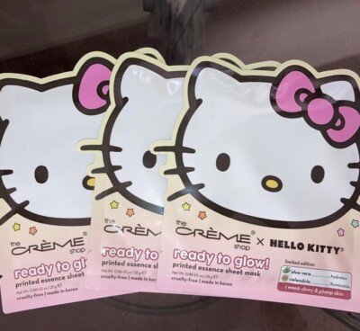 Hello Kitty Ready To Glow 3 face mask Skincare | eBay
