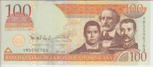Dominican Republic Banknote P.177c 100 Pesos 2010 Prefix VM UNC 2001 | eBay