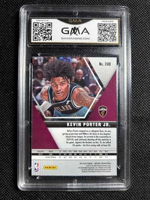 2019-20 Panini Mosaic #248 Kevin Porter Jr. RC Rookie GMA 10 Gem Mint ...