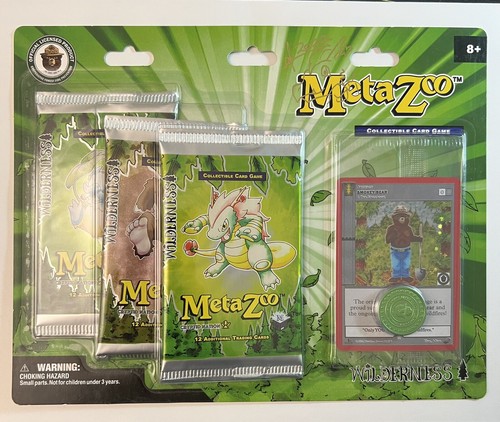 Metazoo TCG Wilderness Smokey The Bear Blister 3 Pack Signed By Afton W ...