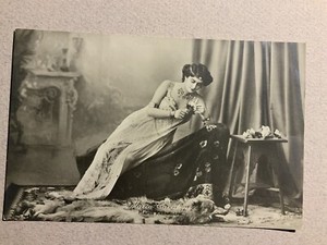 Maria Cavalieri Opera Singer RPPC Russian Real Photo Postcard Bearskin ...