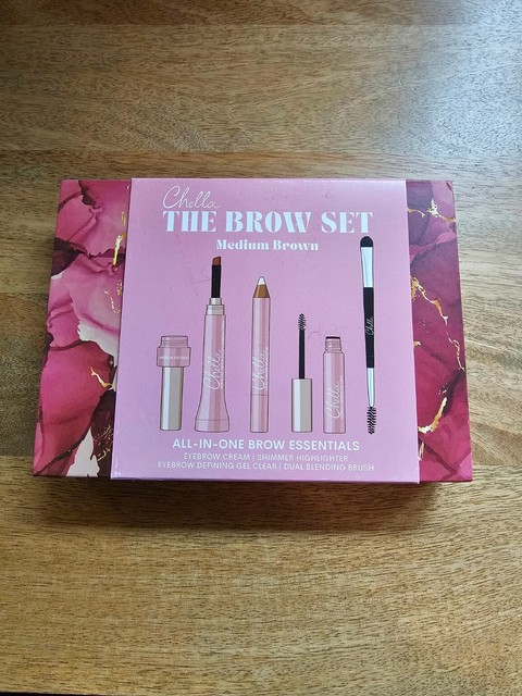 CHELLA The Brow Set Eyebrow Cream 4 Piece Kit - Medium Brown - for sale online | eBay