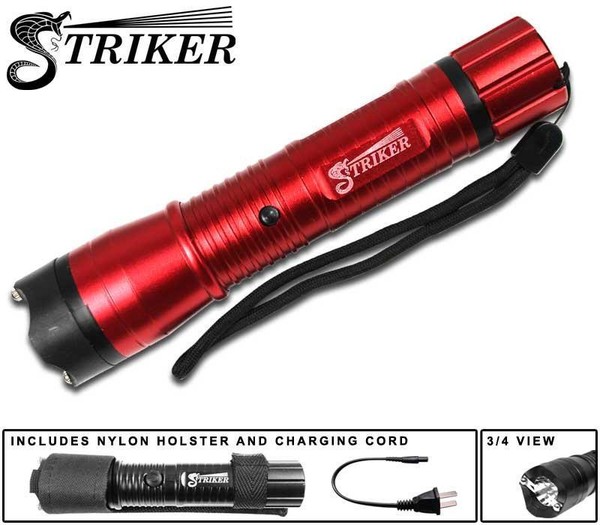 St 1101-rd 4 MKV Led-flash Light Stun Gun Rechargeable 7" Striker Red ...