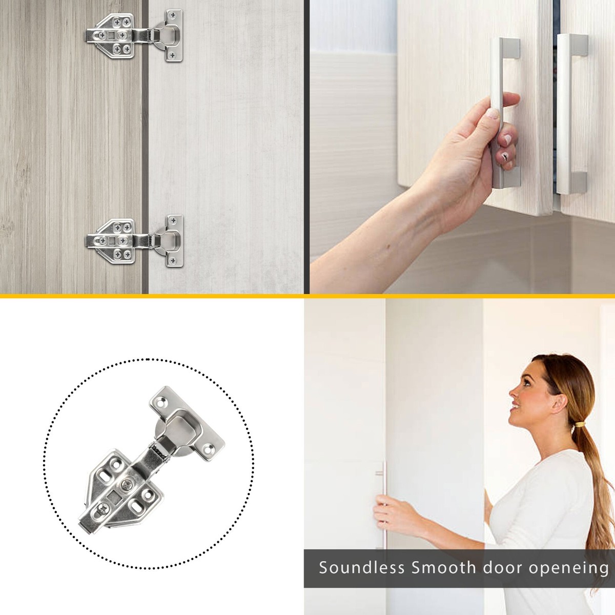 Cabinet Door Concealed Hinges Invisible Hinges, Hidden When Closed