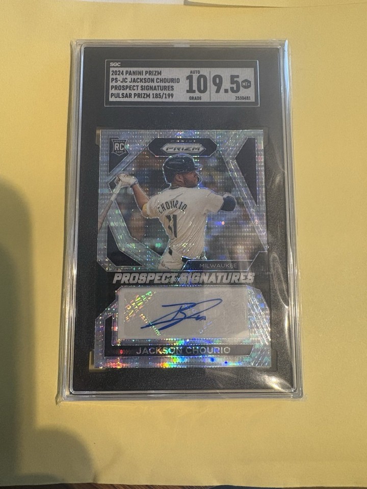 2024 Jackson Chourio Prospect Signature Pulsar Prizm 10/9.5 | eBay