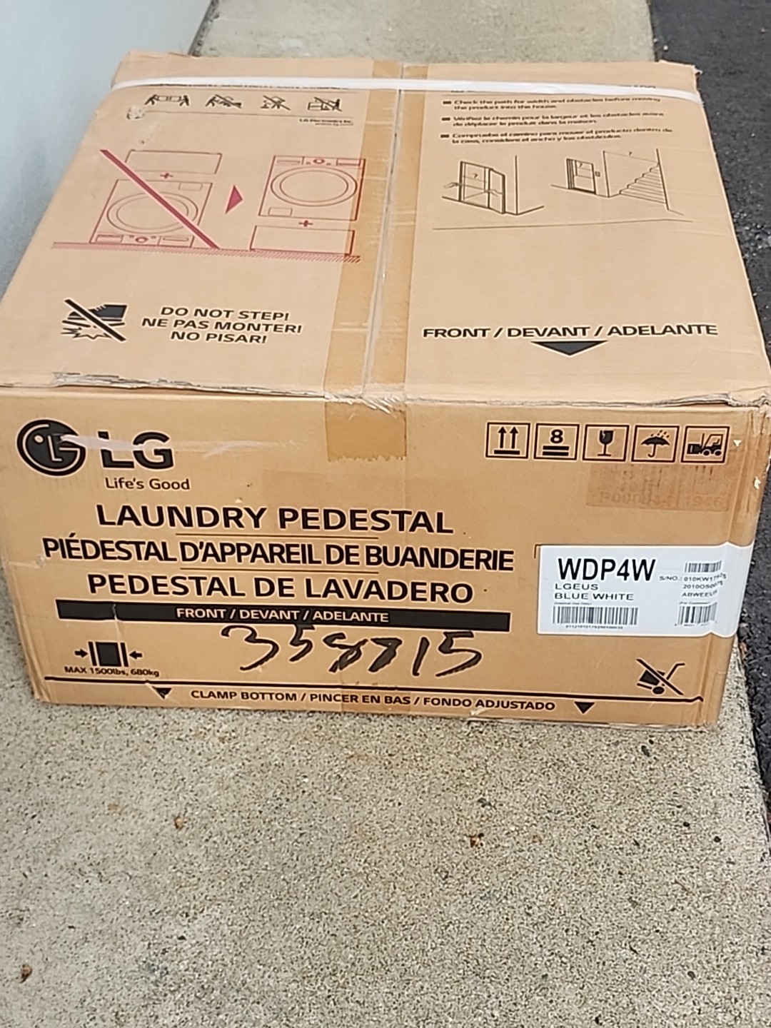 LG WDP4K 27" Stainless Laundry Pedestal - White for sale online | eBay