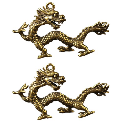 2 Pcs Pure Brass Key Ring Pendants Car Key Hangings Decorative Bag ...