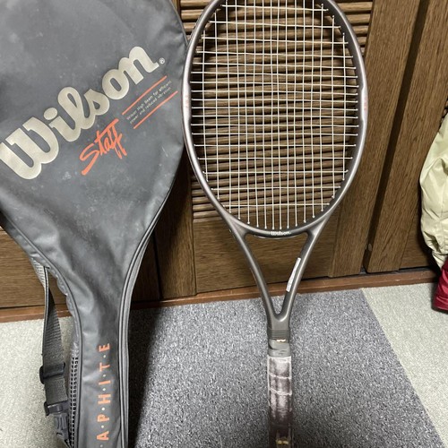 Wilson Staff Graphite Tennis Racket Black with Case Used | eBay