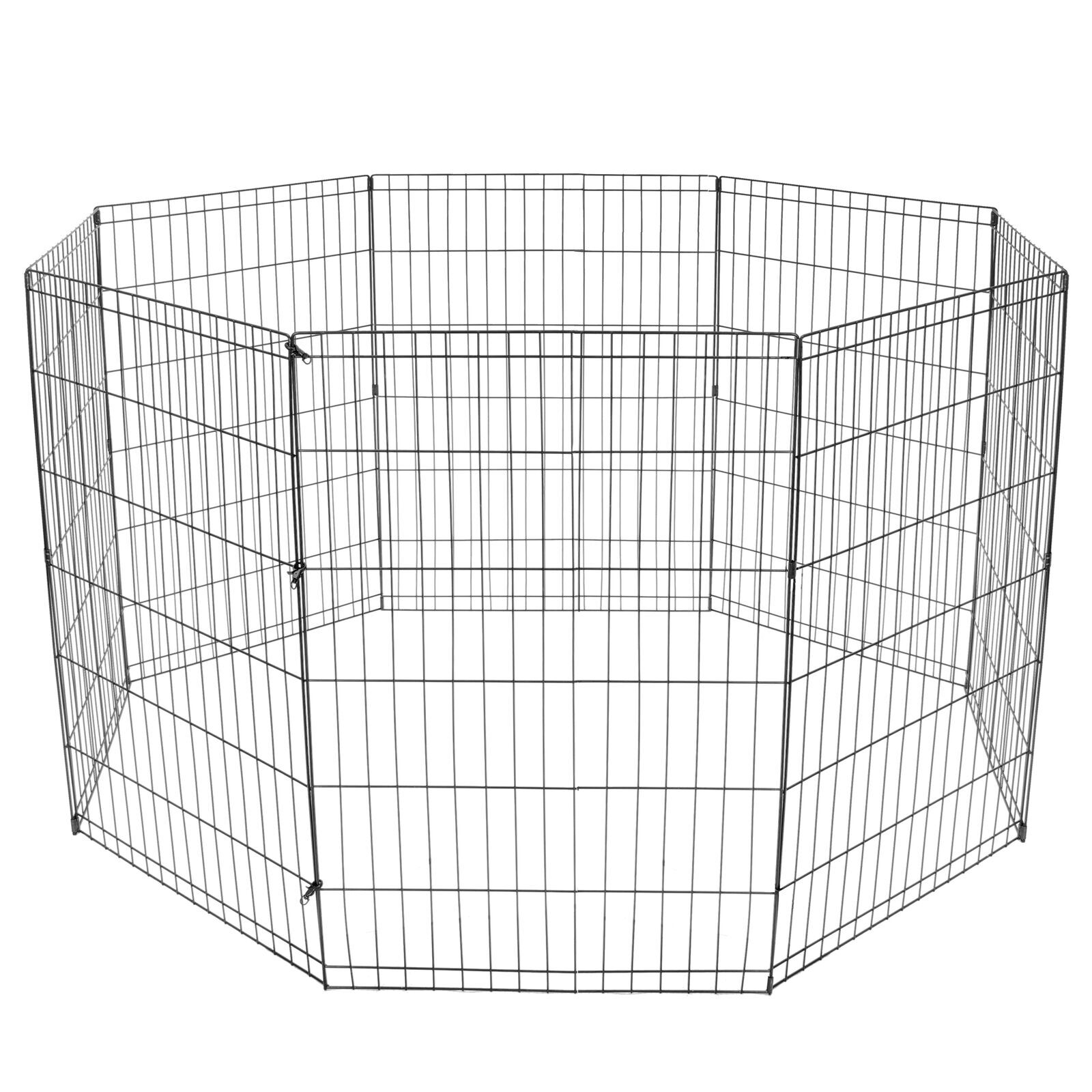 Segawe P01-2478-G3 Pet Playpen Large Crate Fence Exercise Cage 8 Panels ...