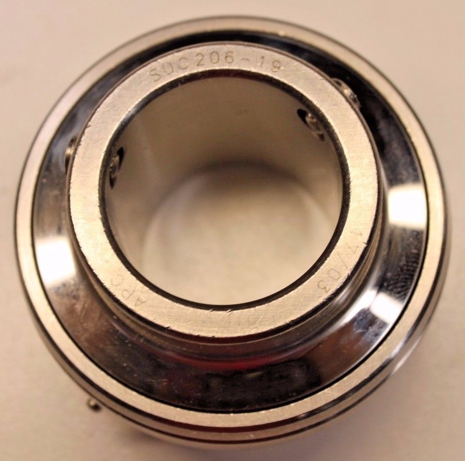 Premium SUC206-19 Stainless Steel UC206-19 Insert Bearing 1-3/16" Bore ...
