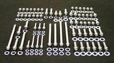 AMC JEEP V8 ENGINE BOLTS POLISHED STAINLESS GRADE 8 ARP KIT SET 304 360 ...