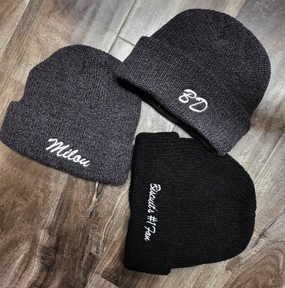 Wildlife Beaver embroidered docker beanie hat, camping docker beanie ...