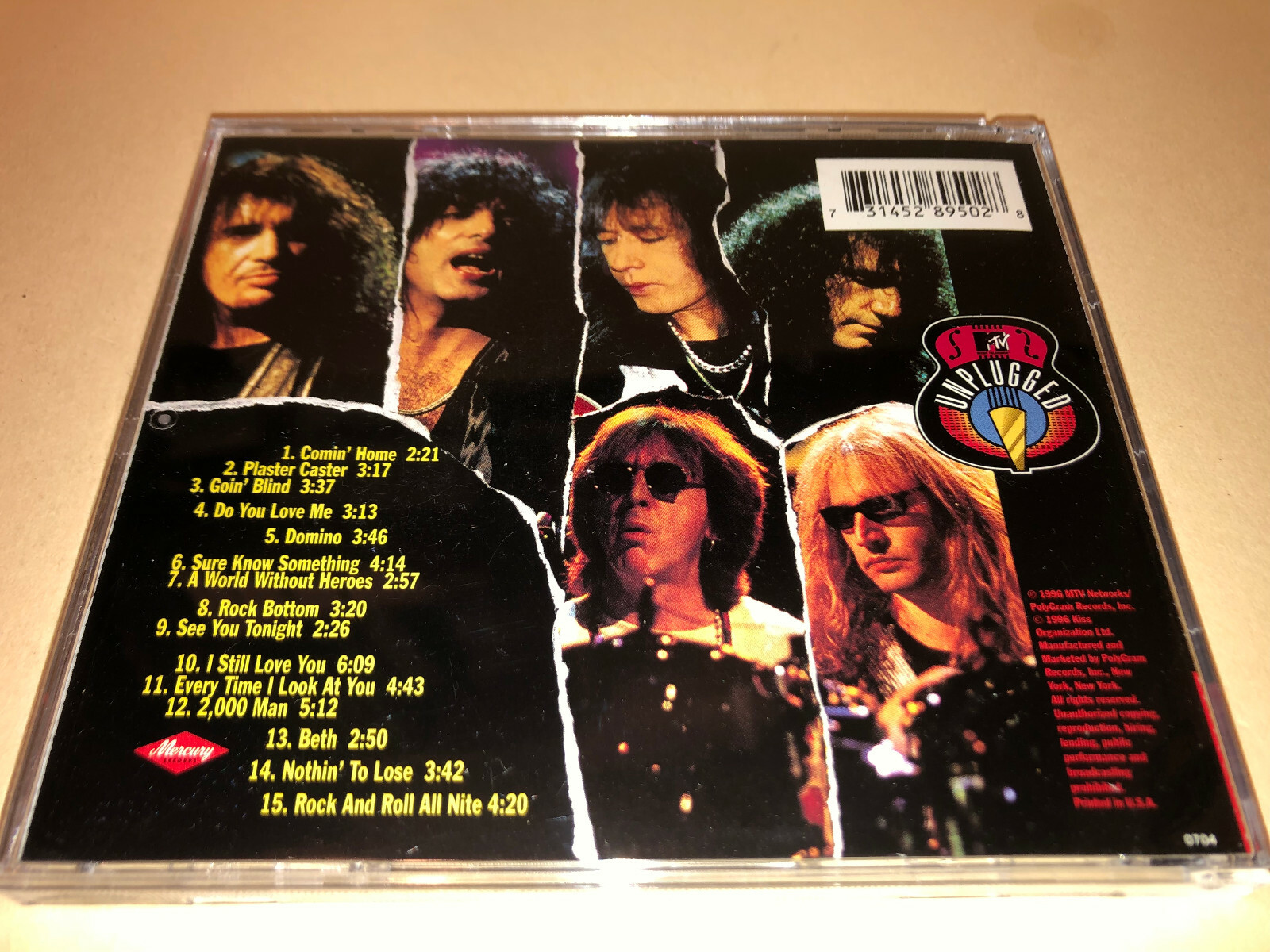 Kiss CD Unplugged live hits Gene Simmons Paul Stanley Peter