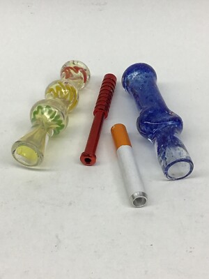 4 Pack! 3” TOBACCO Chillum One Hitter Bat Dugout Sneak A Toke Smoking ...