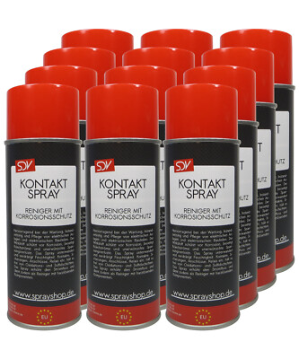 KONTAKTSPRAY 12x 400ml Elektronikspray Korrosionsschutz Kriechstrom ...
