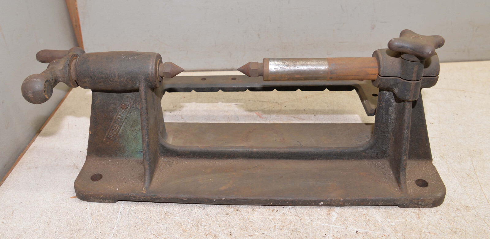 Rare Indian Motorcycle Hendee Mfg flywheel truing stand bench center ...