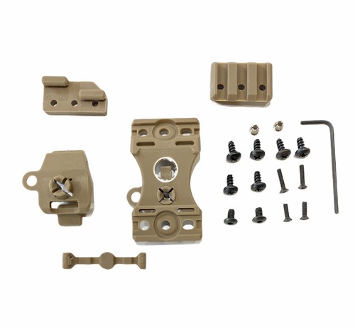 Coyote Brown Tactical Knuckle Helmet Mount Adaptor For Surefire Contour ...