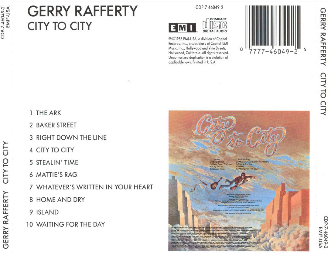 GERRY RAFFERTY CITY TO CITY NEW CD 77774604925| eBay