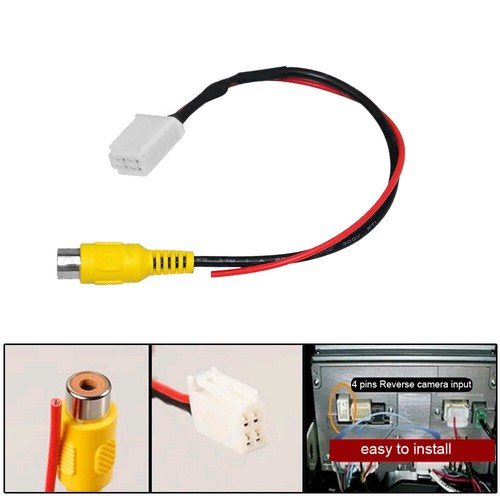 4-Pin Male Connector Radio Back-Up Reverse Camera RCA Input Plugs Cable ...