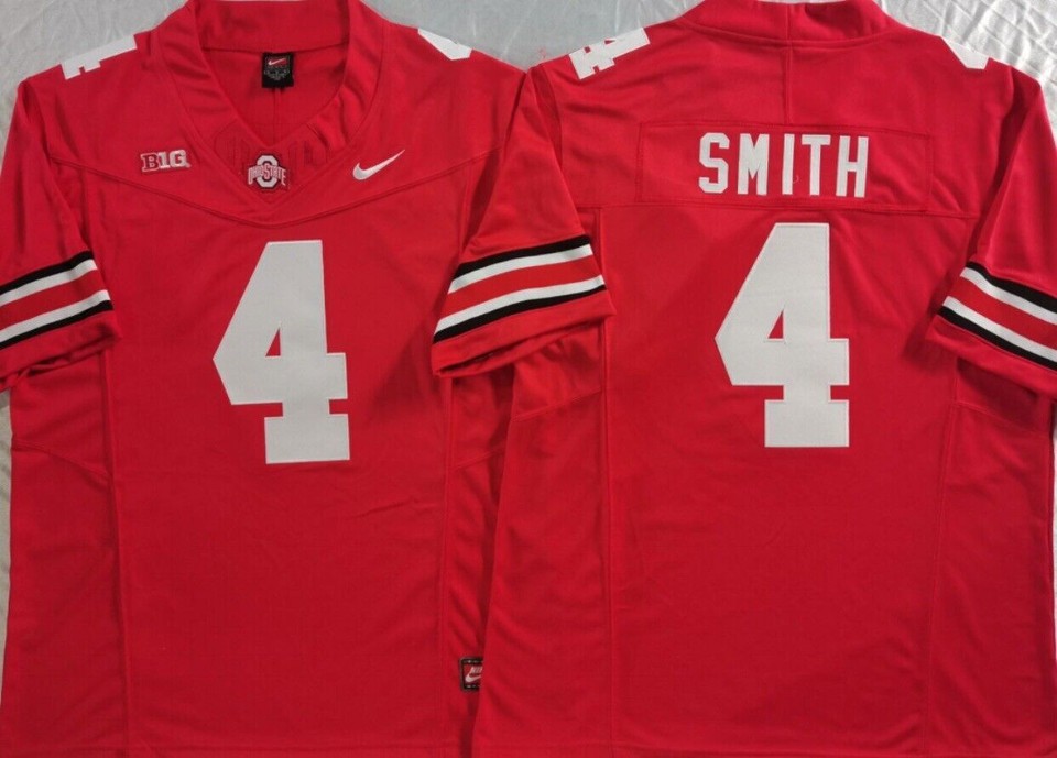 Jeremiah Smith Ohio State WR OSU Buckeyes Red Jersey Stitched | eBay