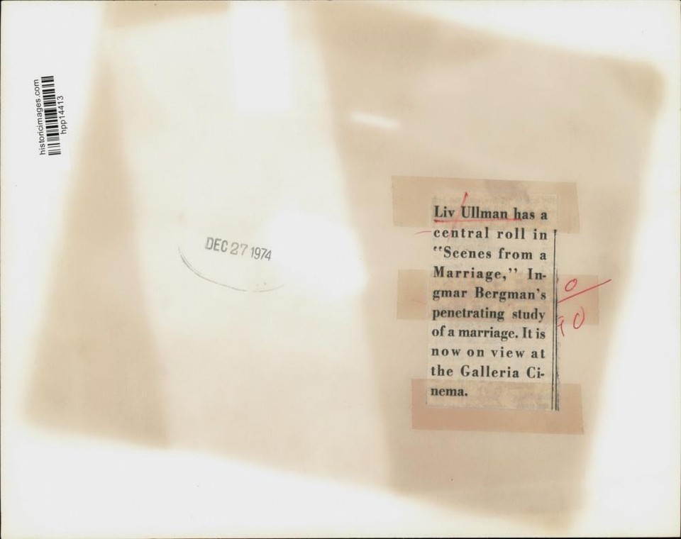 1974 Press Photo Liv Ullmann in a scene from "Scene from a Marriage ...