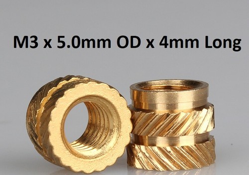 Threaded Inserts 300-Pack M3 Brass - Heat-Set Knurled Nuts For 3D ...
