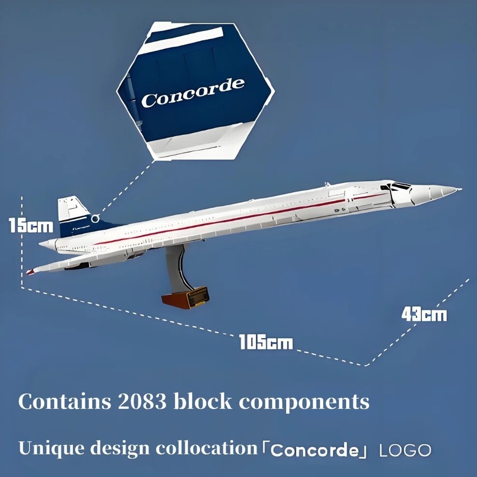 10318 MOC Concorde Supersonic Airbus Building Blocks Airplane Model ...