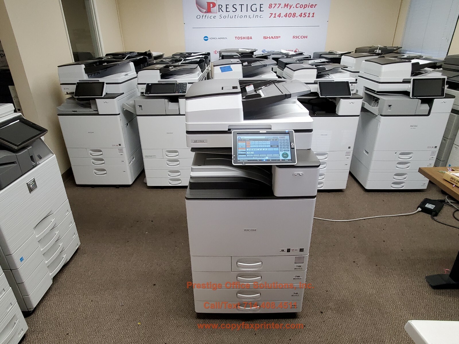 Ricoh MP C3504 Color Copier Printer Scanner. Super Low Meter Count only ...