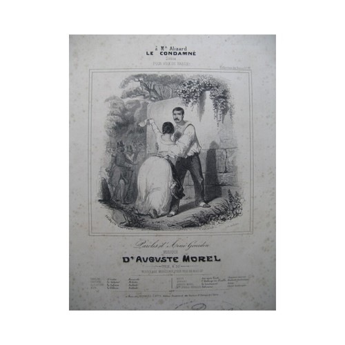 MOREL Auguste le Condamné Nanteuil Chant Piano ﻿ca1840 | eBay