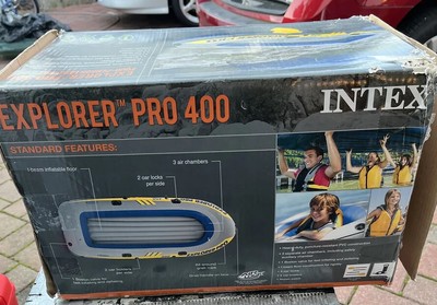 Intex 58360WL Inflatable Explorer Pro 400 Four-Person Boat with Oars ...