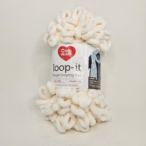 Red Heart E884.0318 Loop-It Yarn Finger Looping "Ice Ice Cream" Cream ...