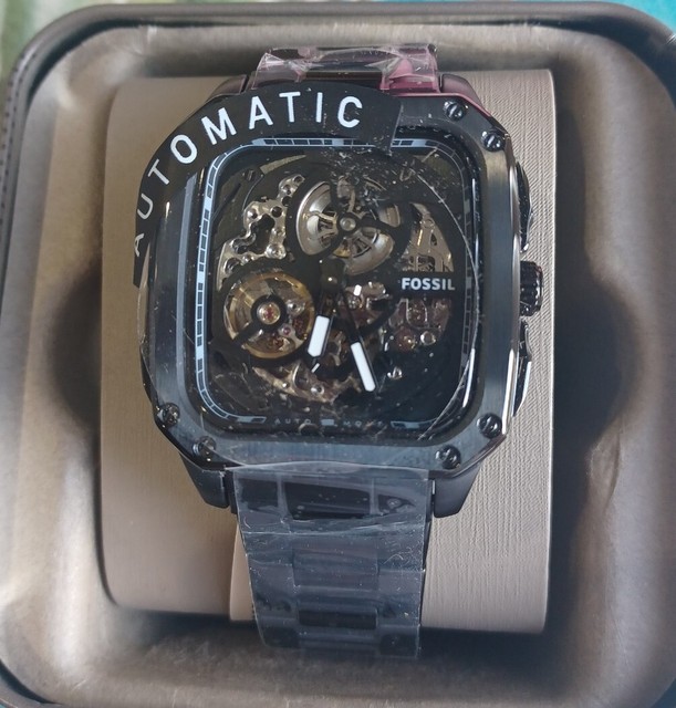 Fossil Inscription Automatic Smoke Stainless Steel Watch BQ2574 for ...