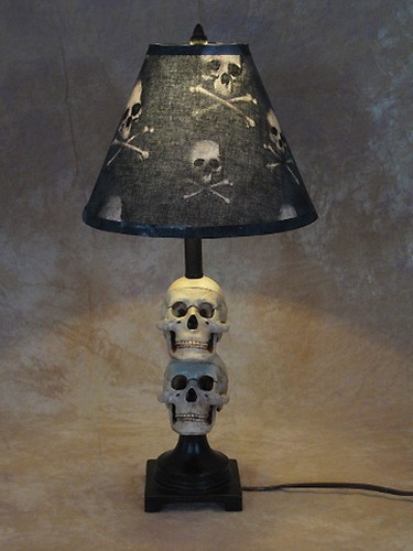 Mini Skull Desk Lamp bone shade Halloween Prop Skulls | eBay