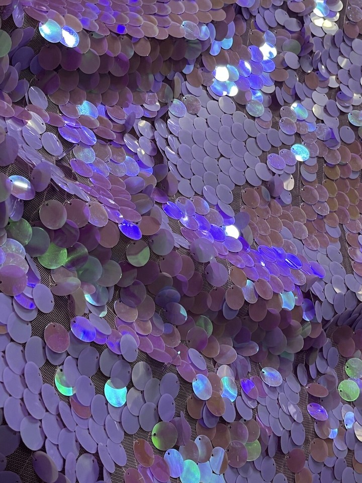 Purple Drop sequins holographic iridescent mesh lace. Lure Dangling 18 ...